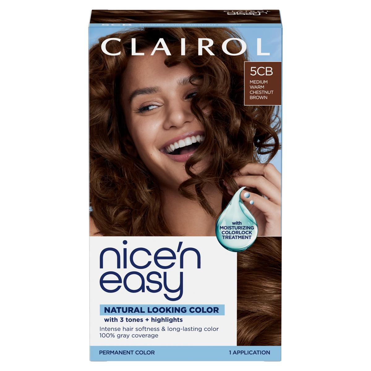 Nice'n Easy Permanent Hair Dye, 5CB Medium Warm Chestnut Brown | Clairol US