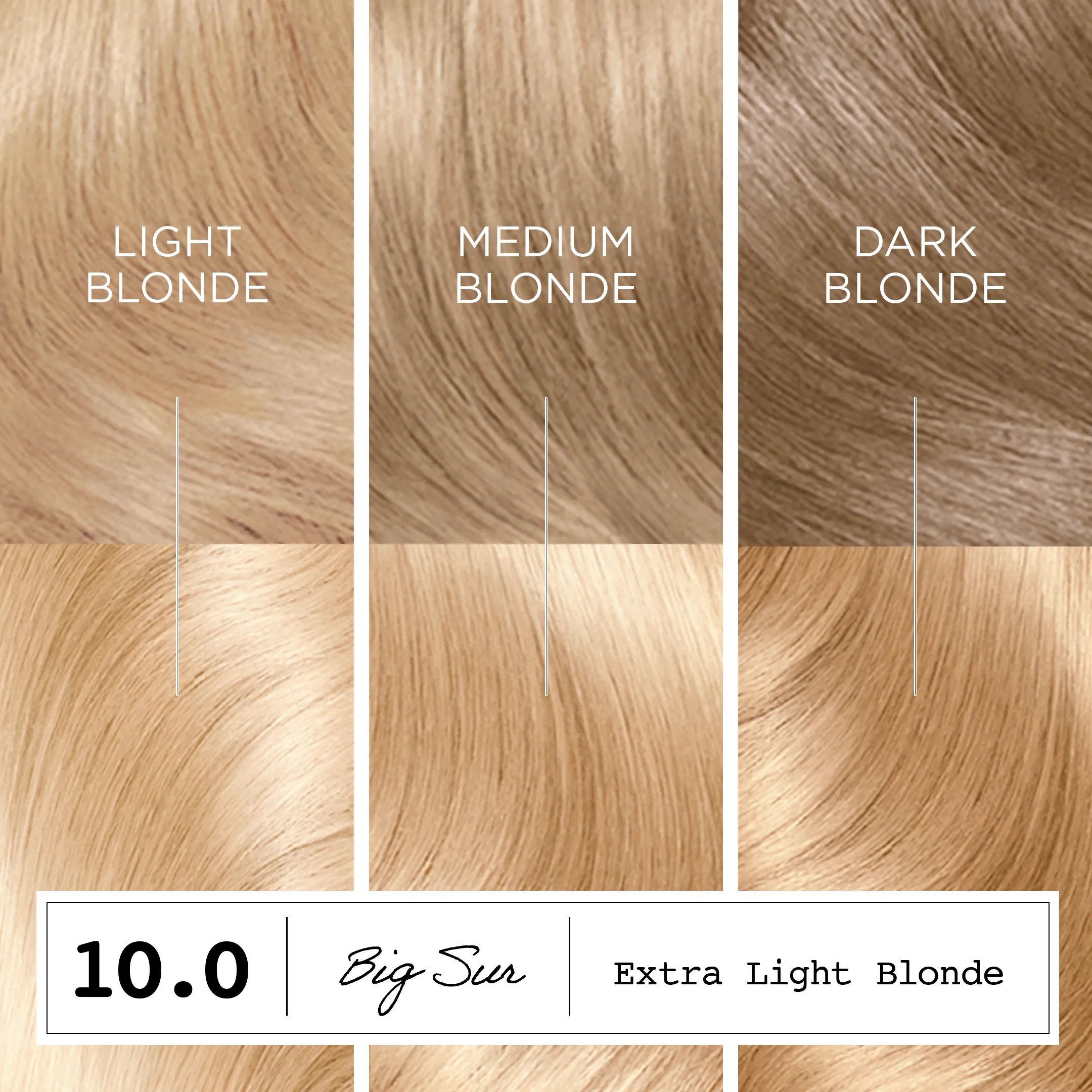 light blonde colour chart