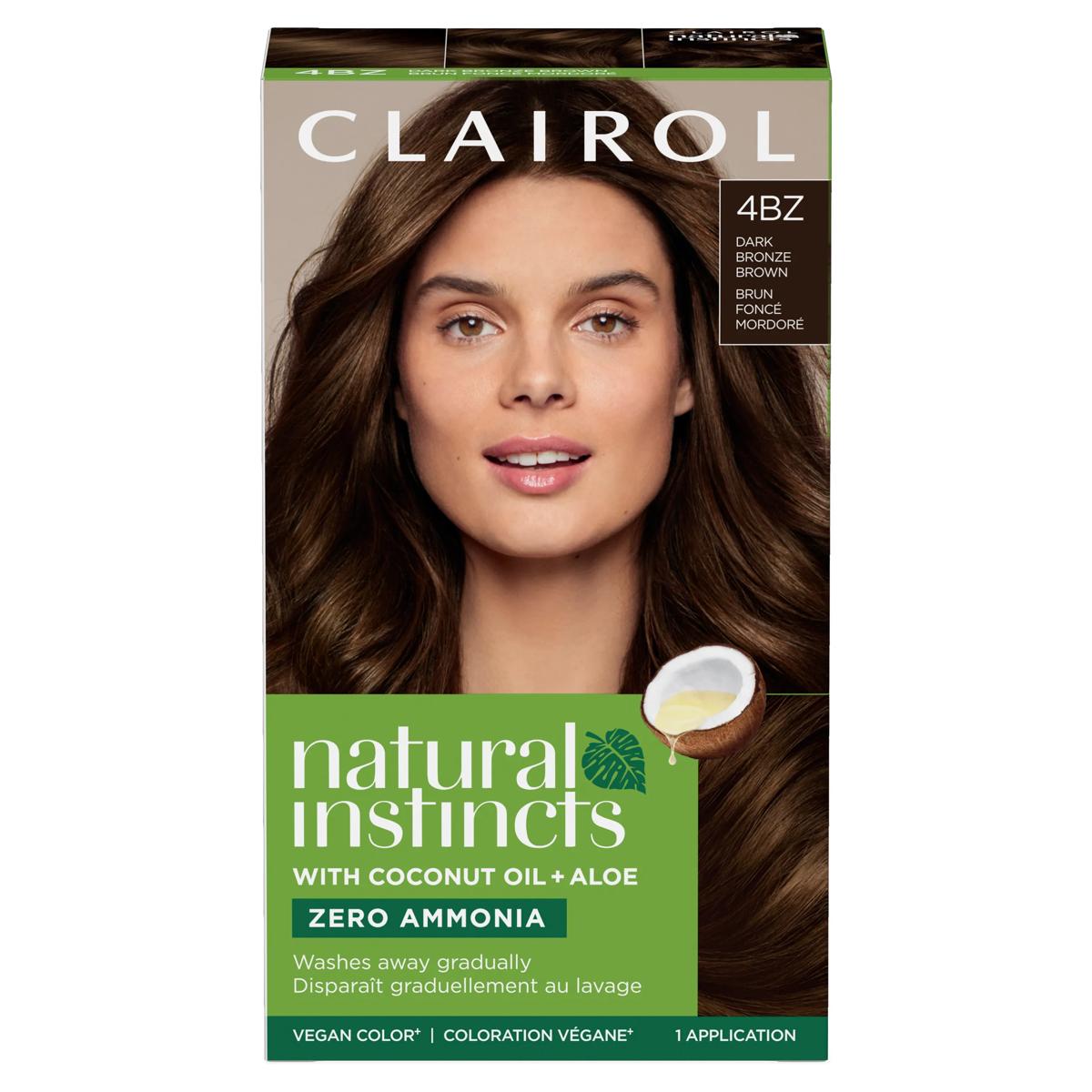 Clairol Natural Instincts Demi-Permanent Vegan Hair Dye, 4BZ Dark ...
