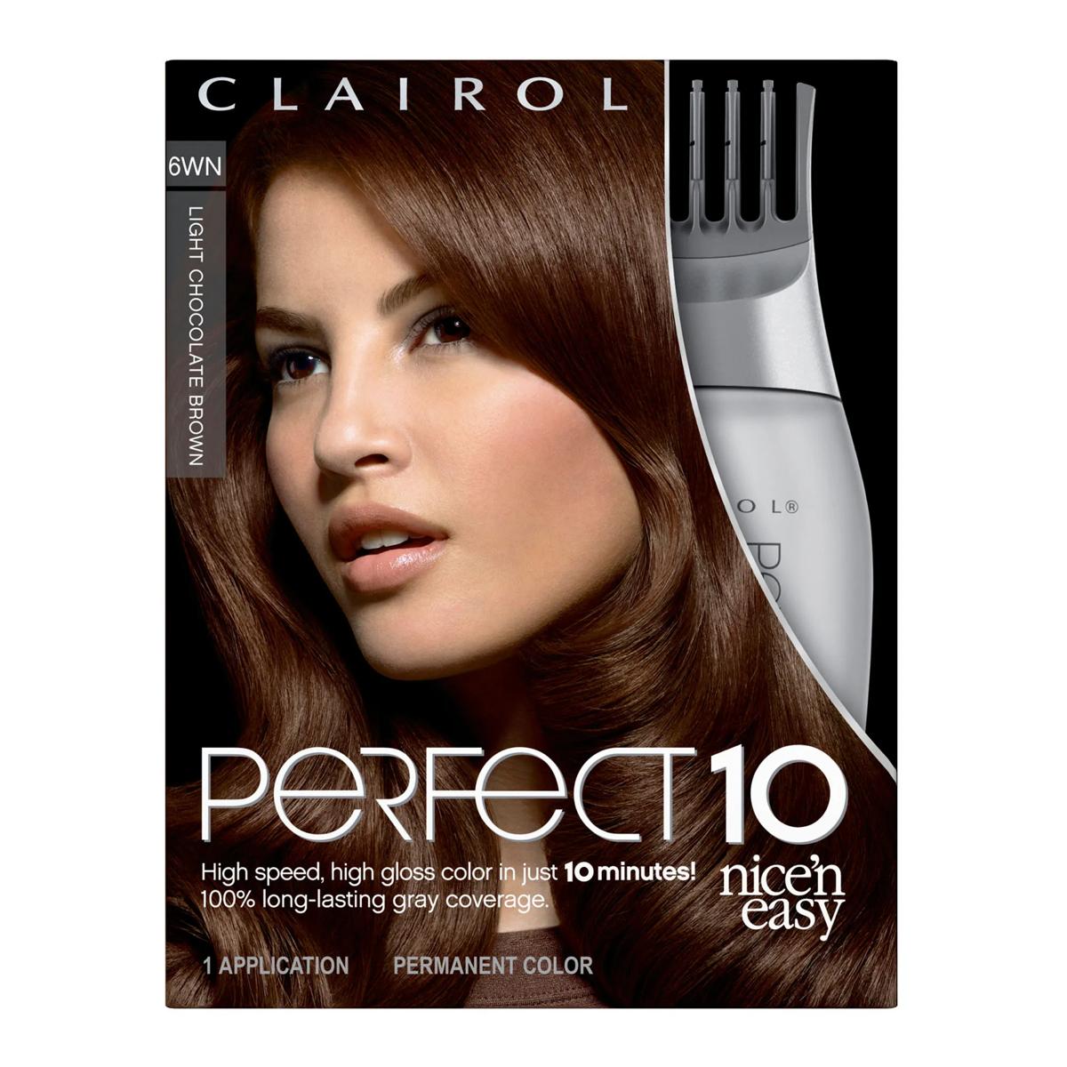 Clairol Nice'n Easy Perfect 10 Permanent Hair Color, 6WN Light ...
