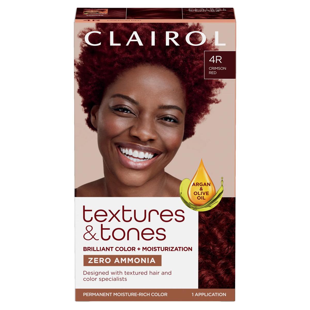 Textures & Tones Permanent Hair Dye, 4R Crimson Red | Clairol US