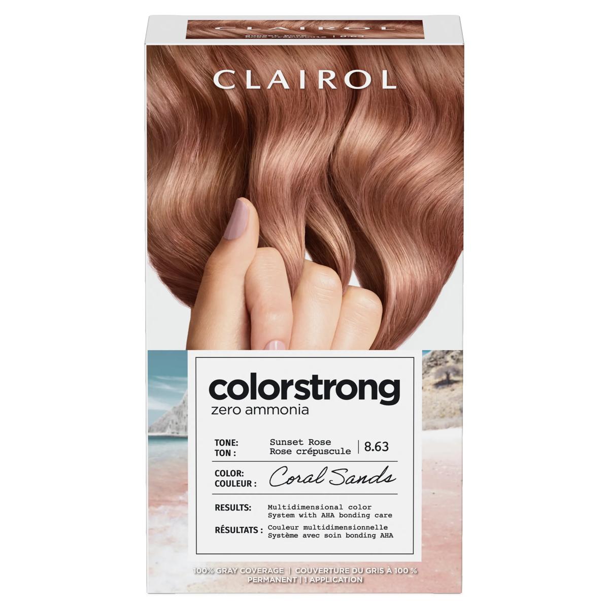 ColorStrong Zero Ammonia Hair Dye, 8.63 Sunset Rose | Clairol US