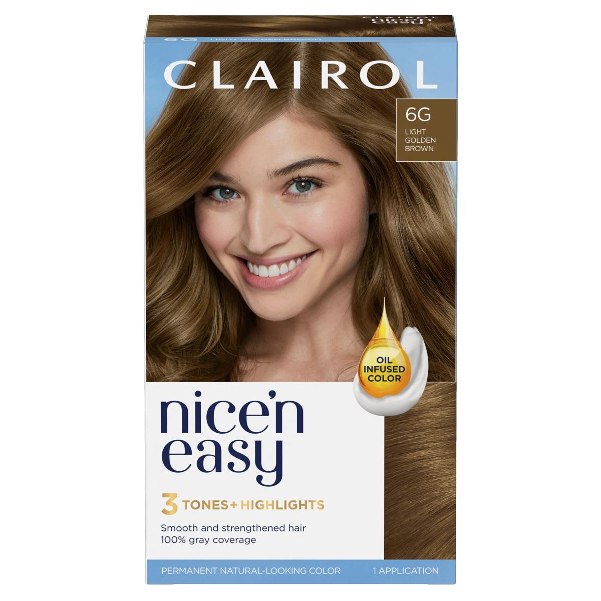 Nice'n Easy Permanent Hair Dye, 6G Light Golden Brown | Clairol US