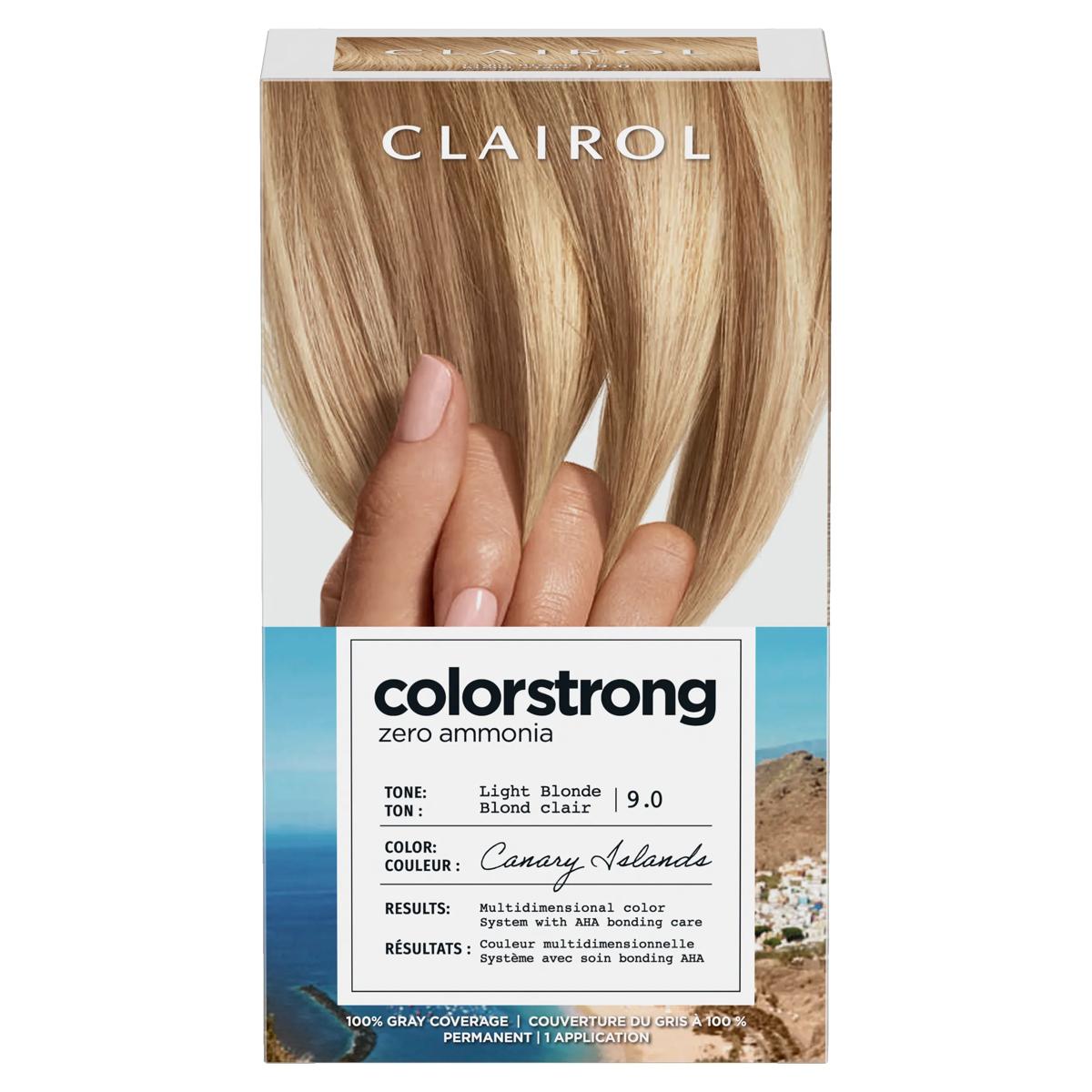 Clairol ColorStrong Permanent Zero Ammonia Hair Dye, 9.0 Light Blonde ...