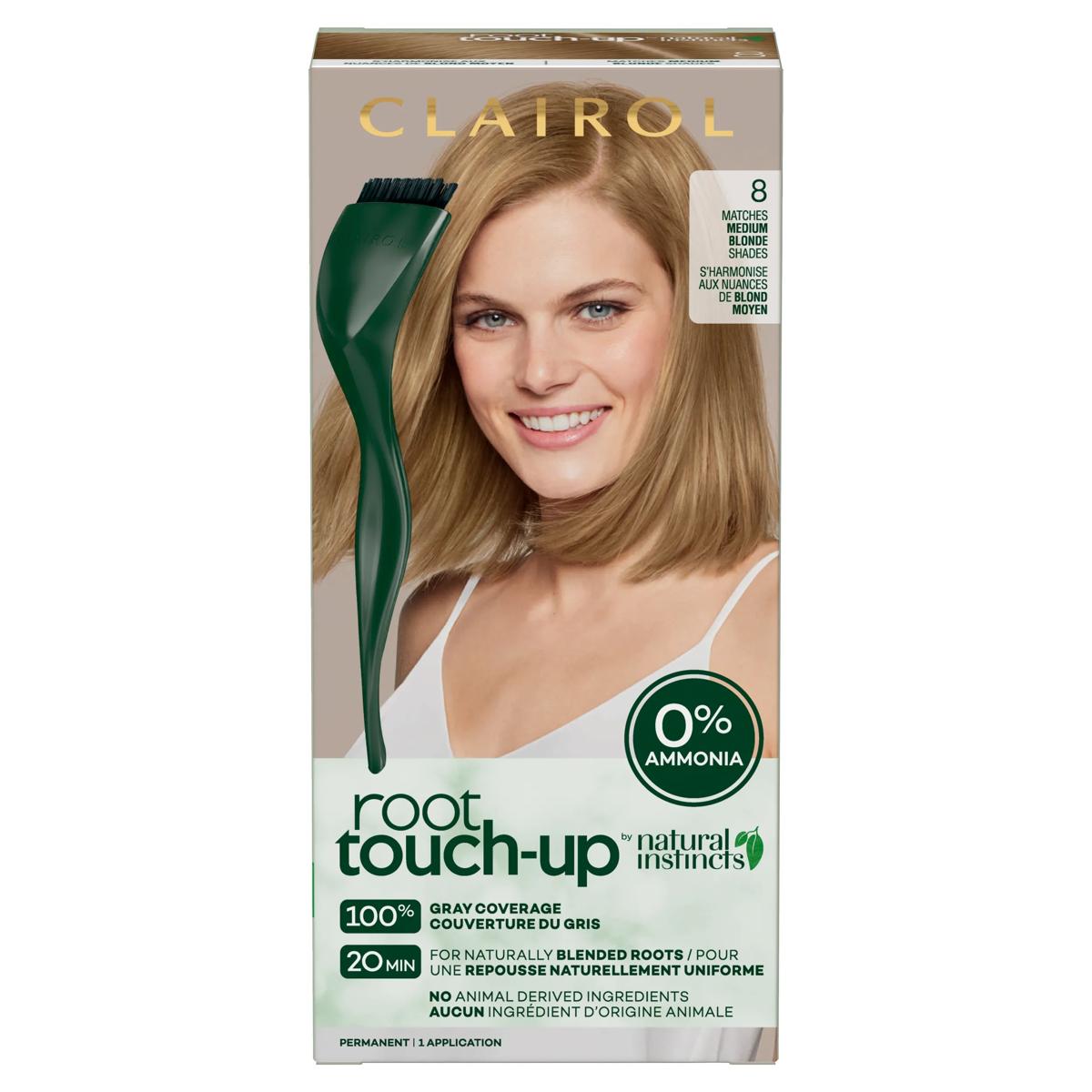 Clairol Root Touch-Up by Natural Instincts, 8 Medium Blonde, 1 kit ...