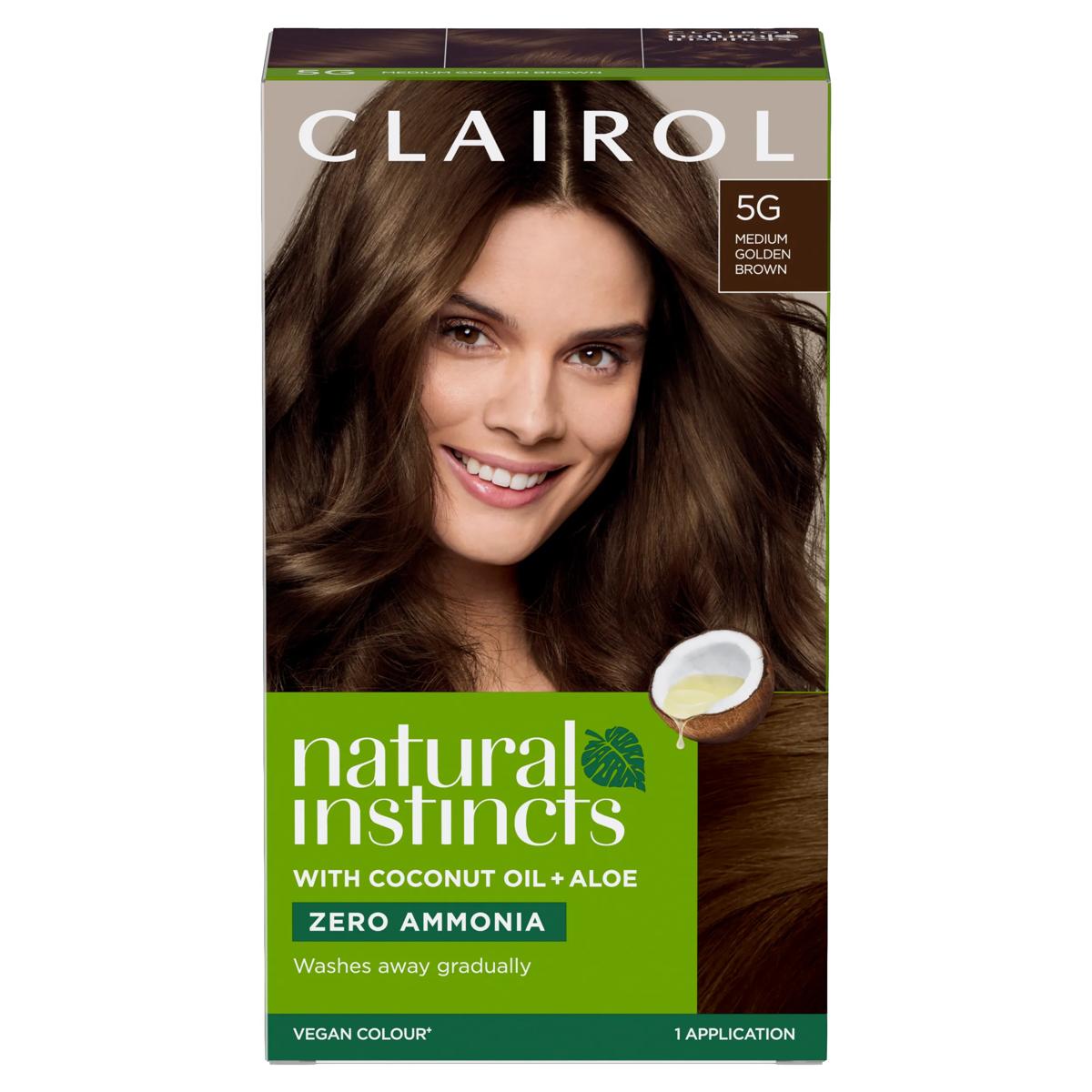 Clairol Natural Instincts Demi-Permanent Vegan Hair Dye, 5G Medium ...
