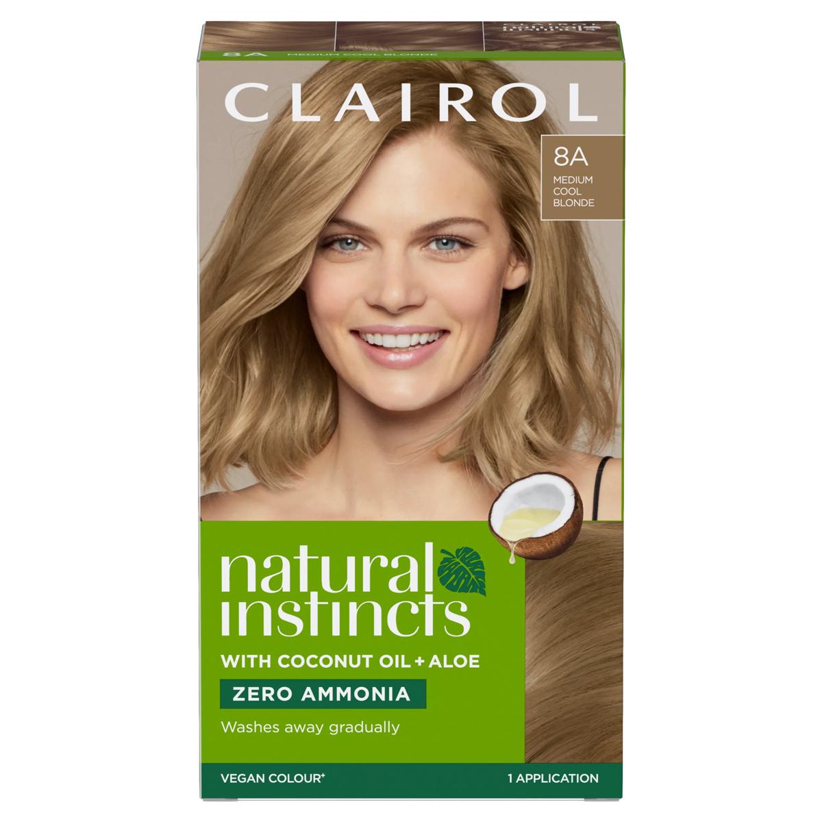 Clairol Natural Instincts Demi-Permanent Vegan Hair Dye, 8A Medium Cool ...