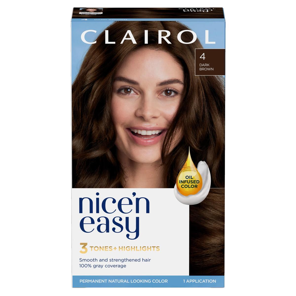 Nice'n Easy Permanent Hair Dye, 4 Dark Brown | Clairol US