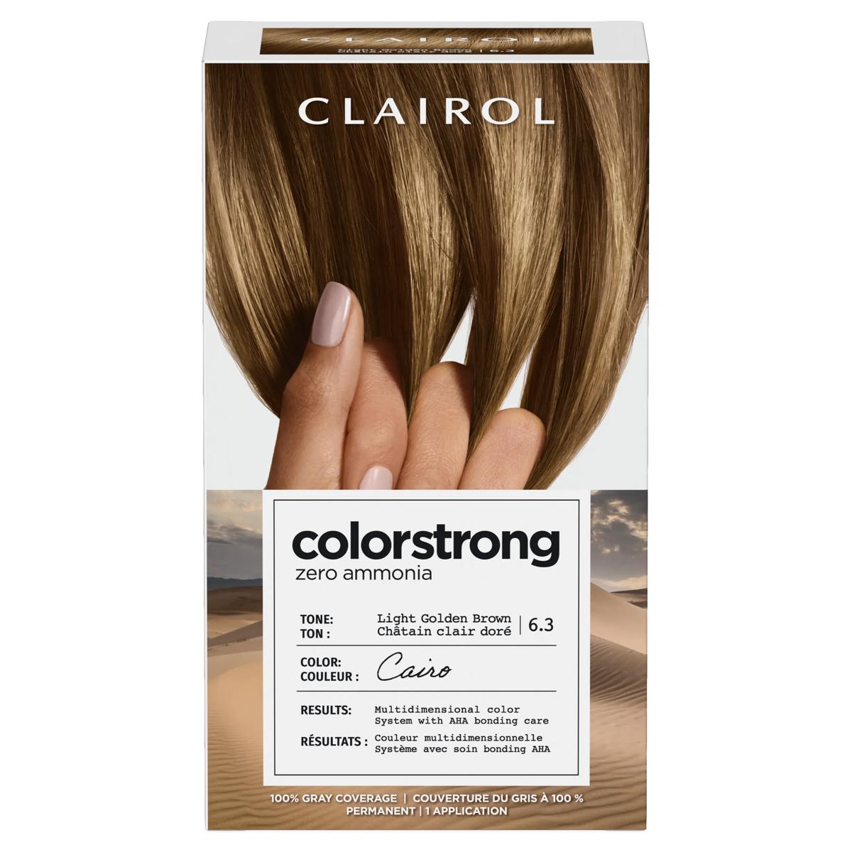 ColorStrong Zero Ammonia Hair Dye, 6.3 Light Golden Brown | Clairol US